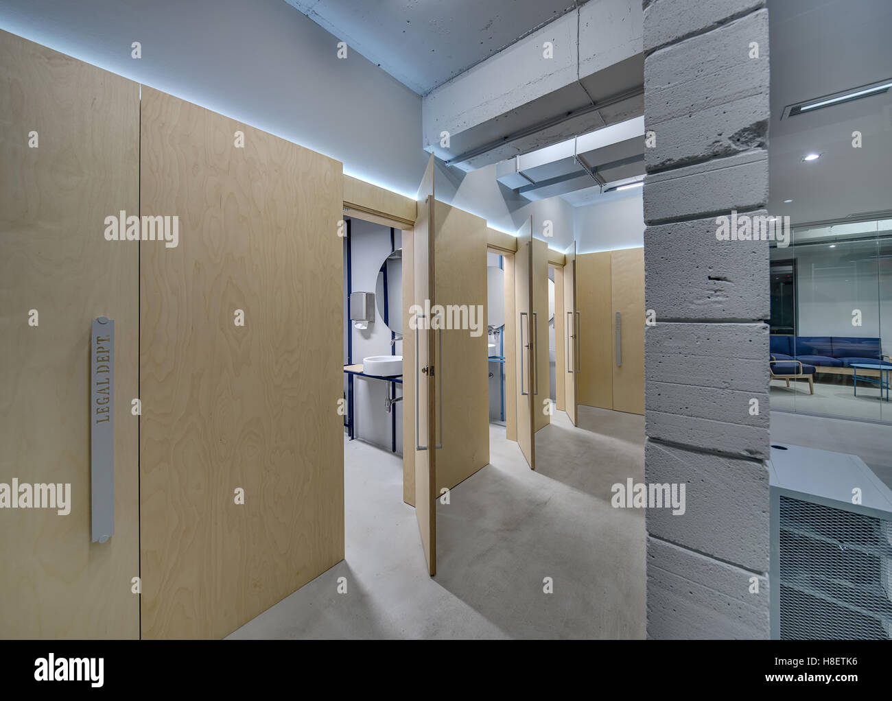 Corridor in loft style Stock Photo - Alamy
