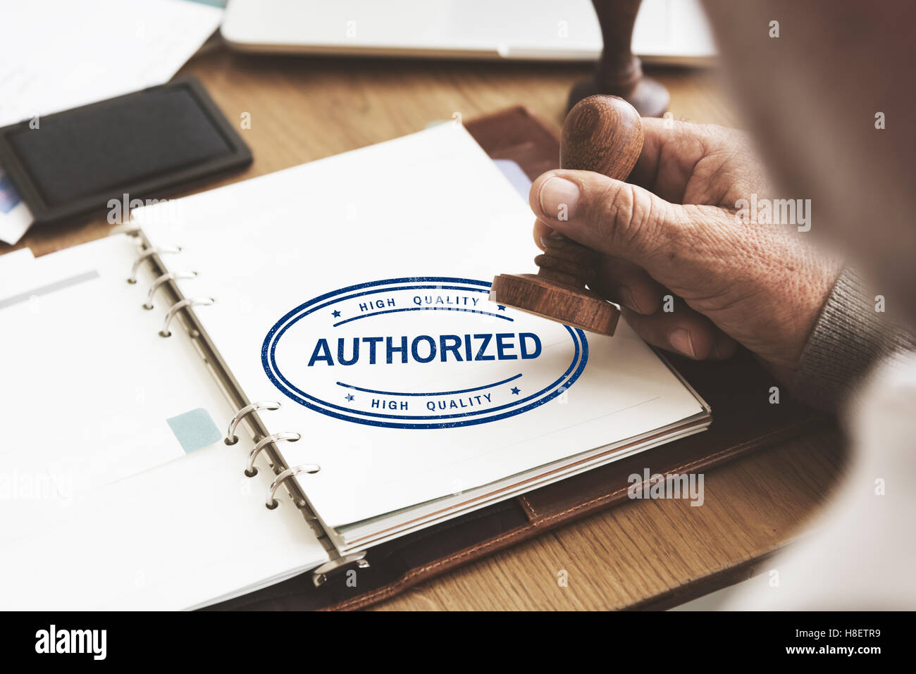 Work permit stamp hi-res stock photography and images - Alamy