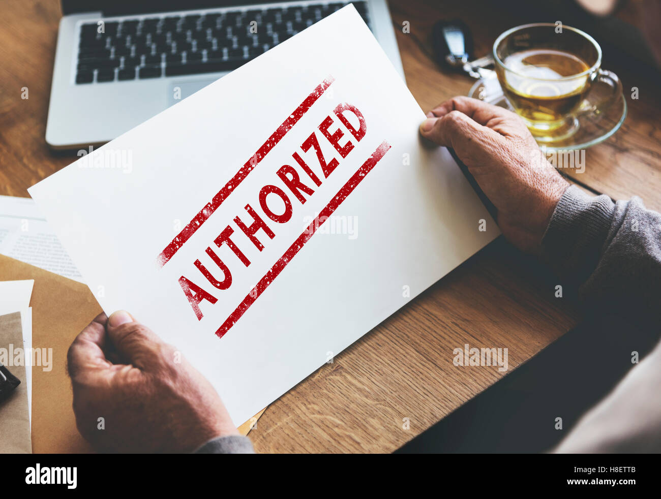 Authorized Allowance Permission Permit Approve Concept Stock Photo - Alamy