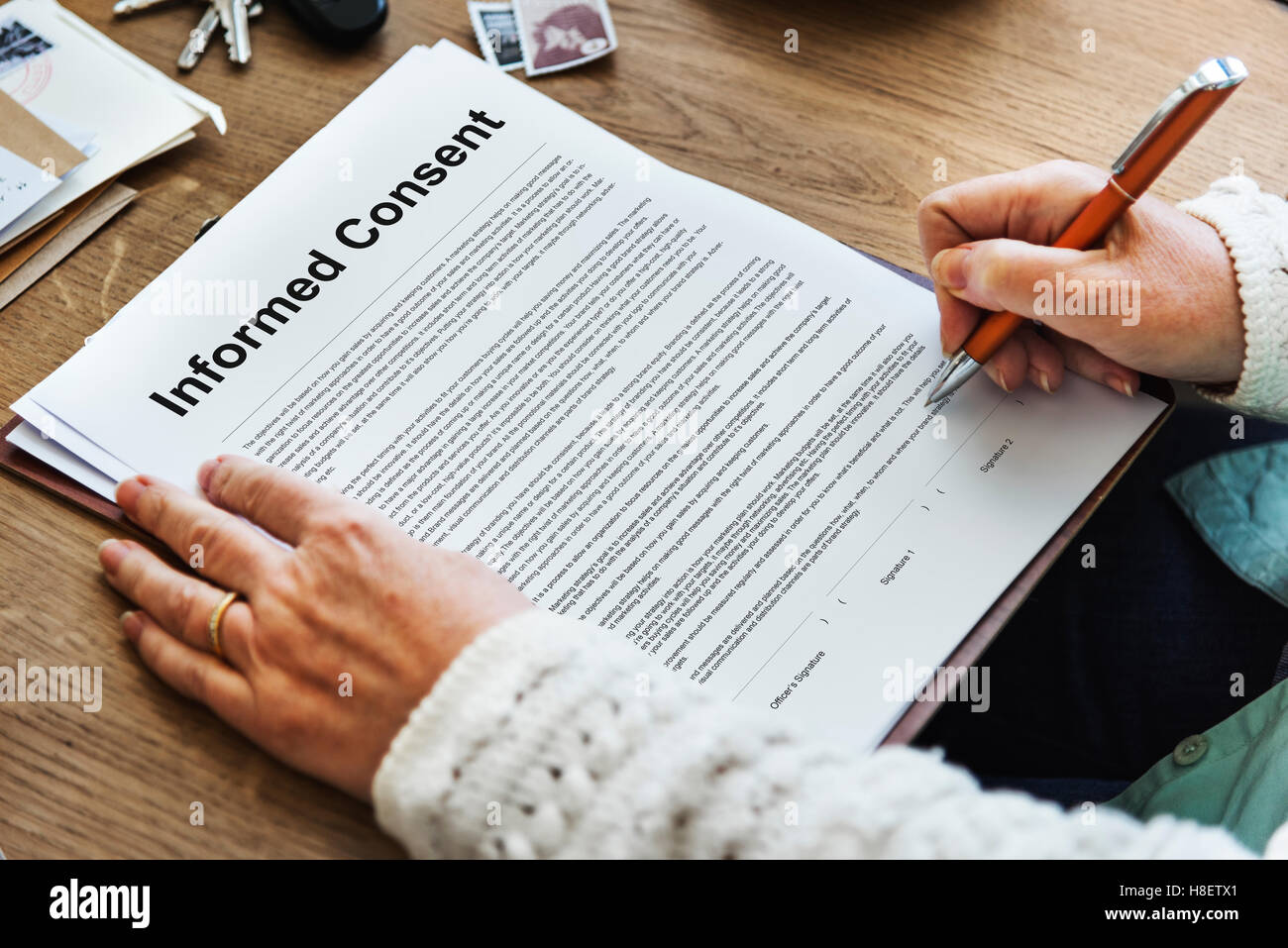 Consent written hi-res stock photography and images - Alamy