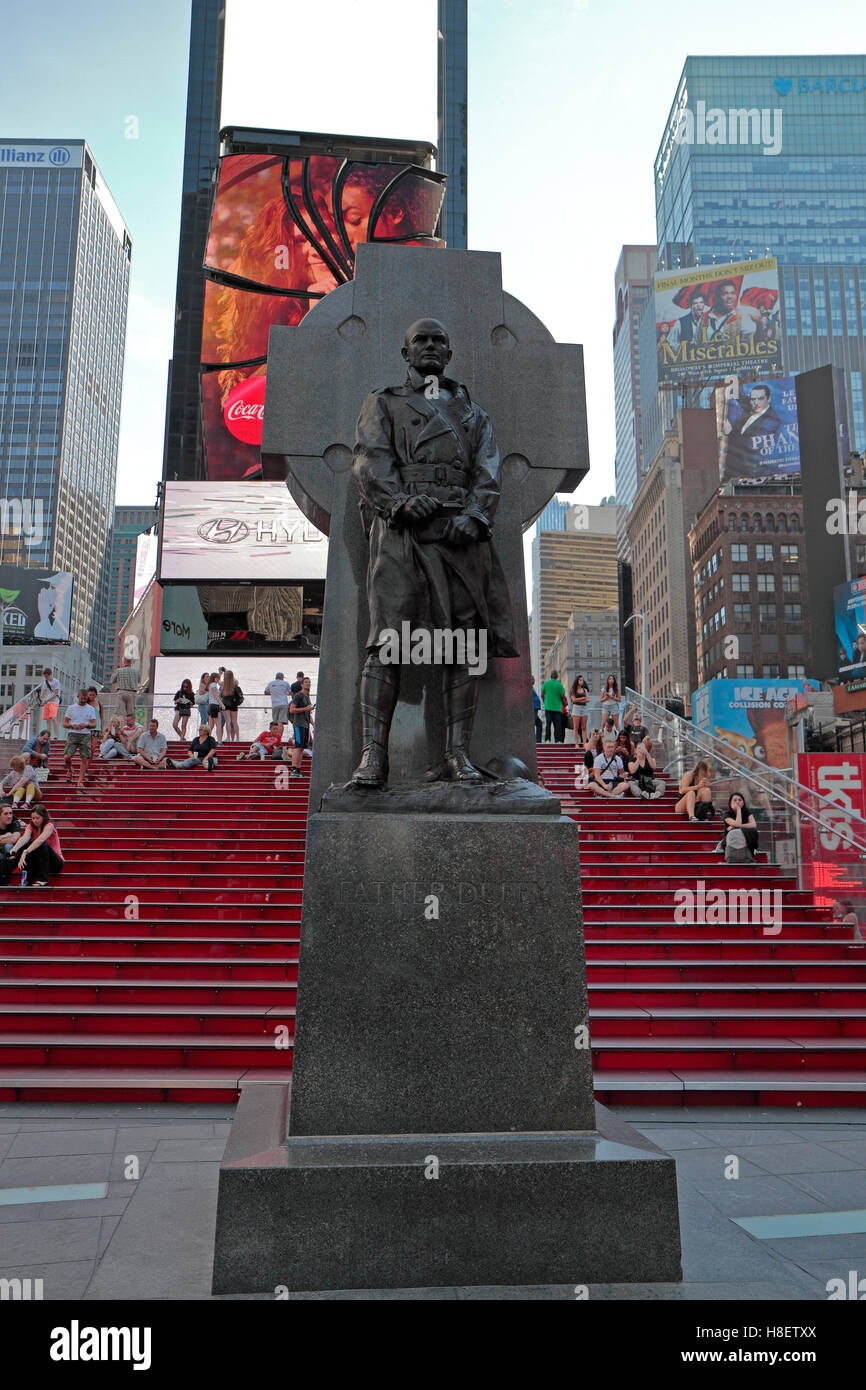 The Father Duffy Monument in Duffy Square, Times Square, Manhattan, New ...