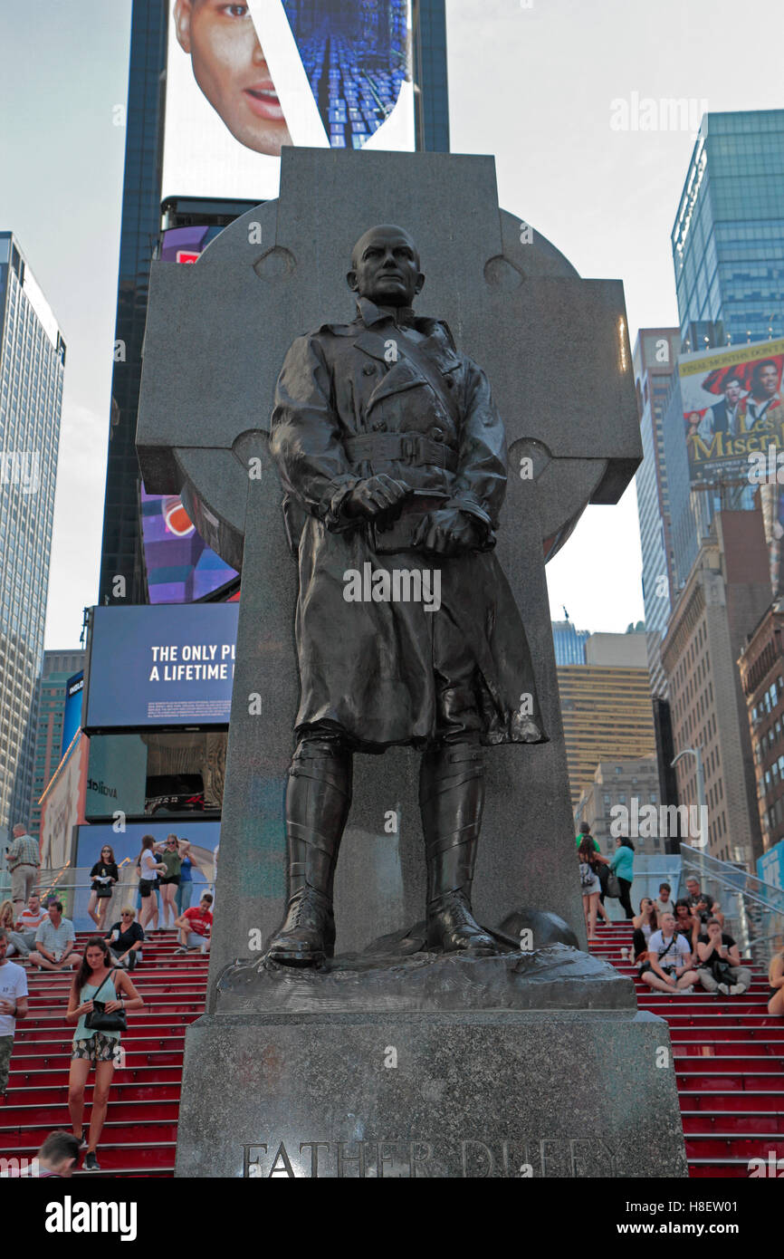 The Father Duffy Monument in Duffy Square, Times Square, Manhattan, New ...