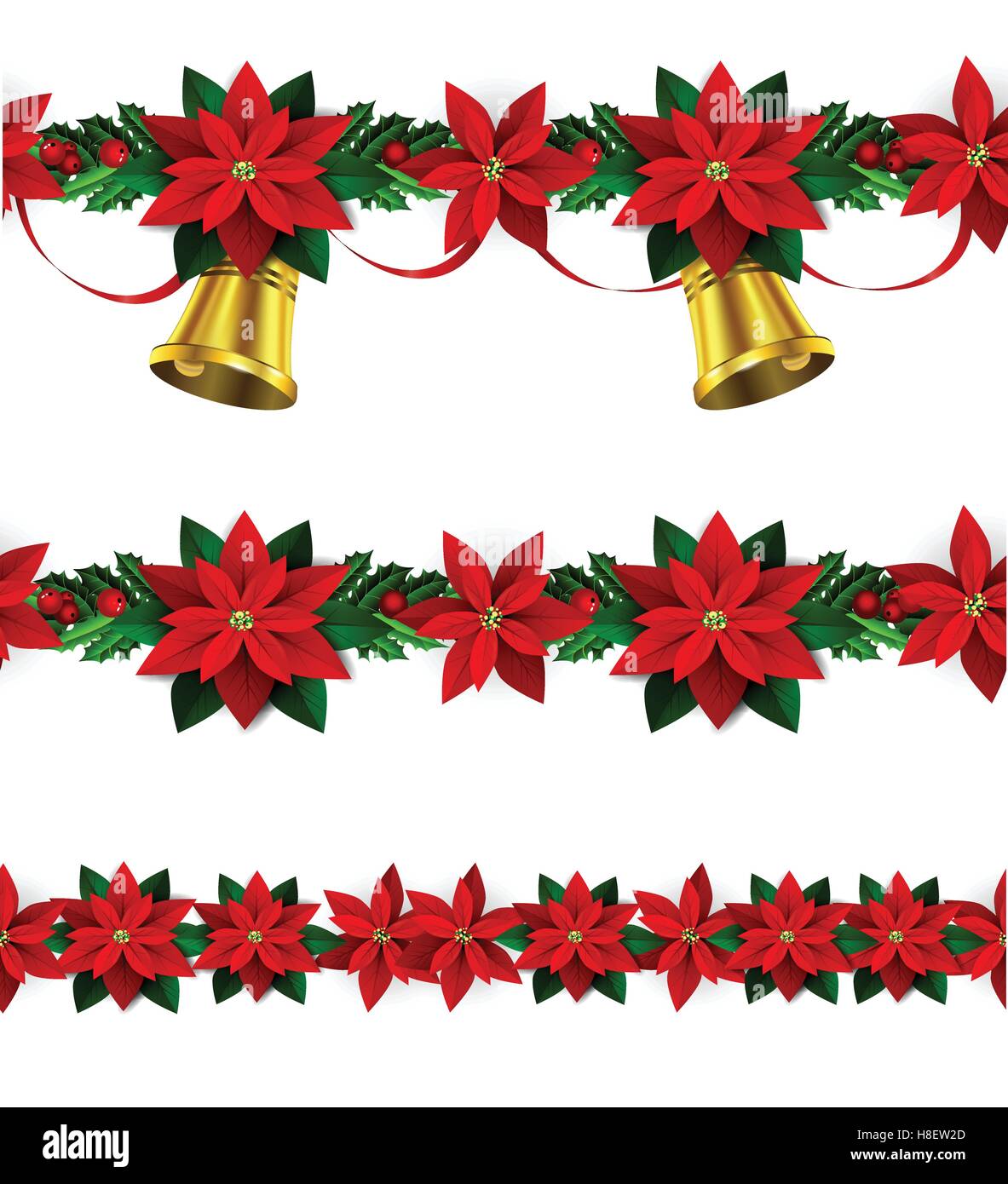 Set of n Seamless Christmas borders Stock Vector Image & Art - Alamy