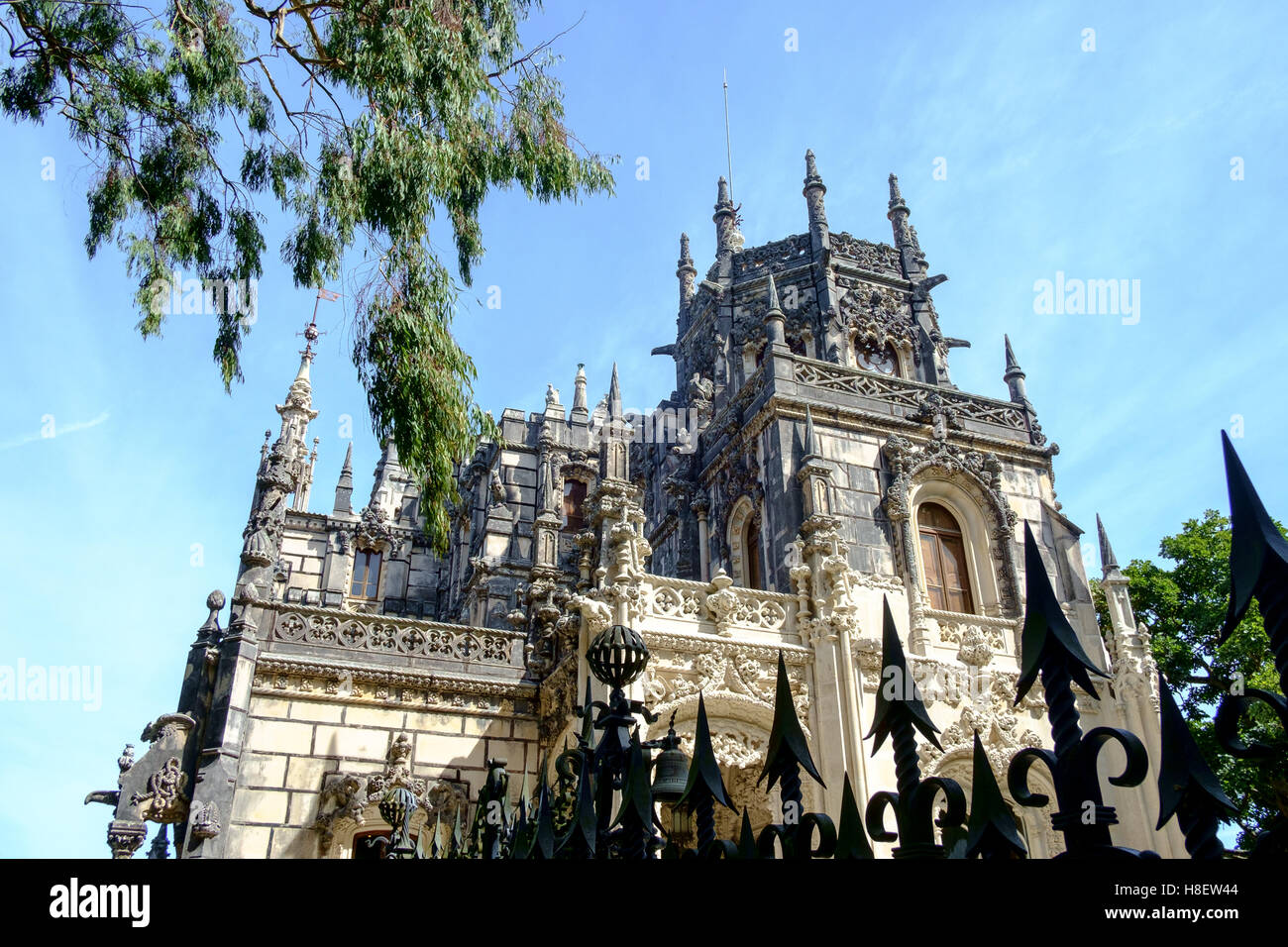 Regaleira Palace at the historic Quinta da Regaleira estate at Sintra ...