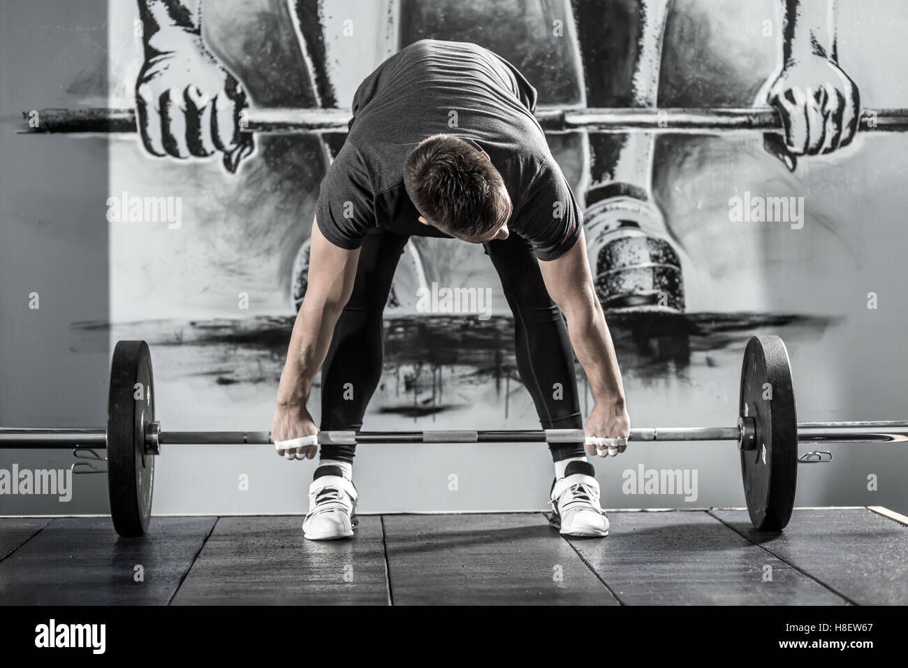 Barbell in gym hi-res stock photography and images - Alamy