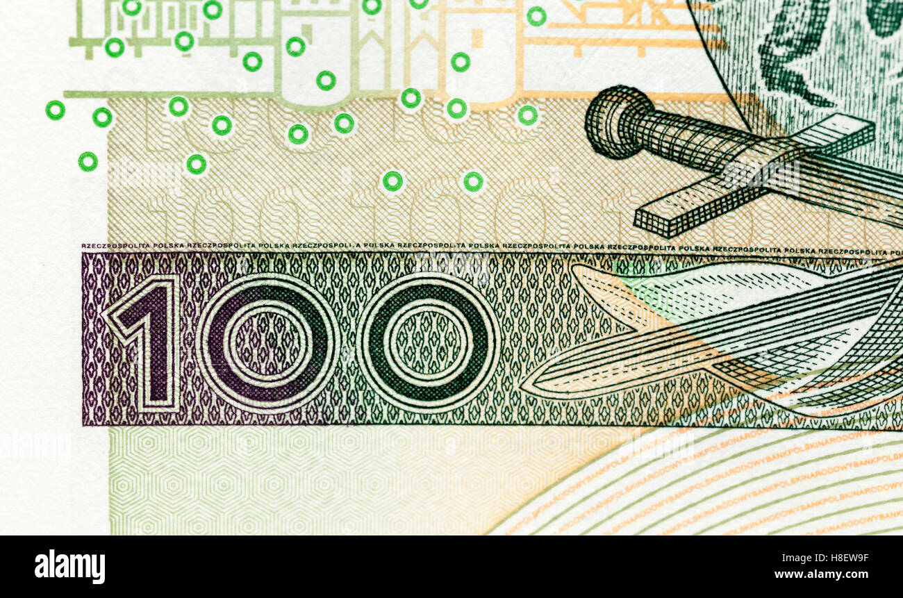 Polish Zloty closeup Stock Photo - Alamy