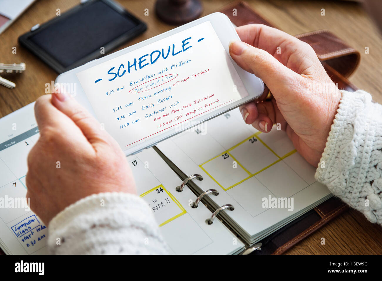 Schedule Planning Time Activity Concept Stock Photo - Alamy