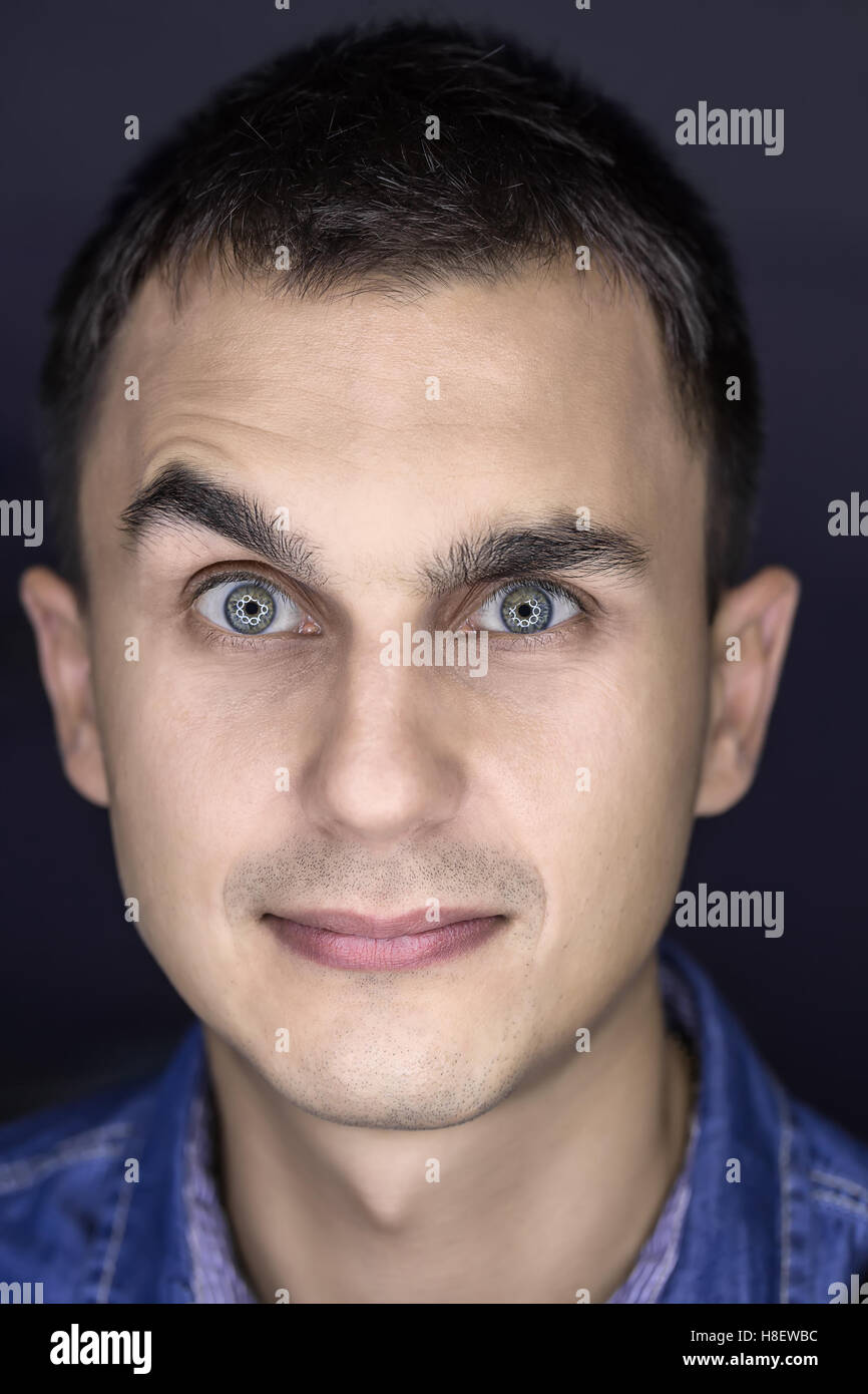 Portrait close up mans face hi-res stock photography and images - Alamy