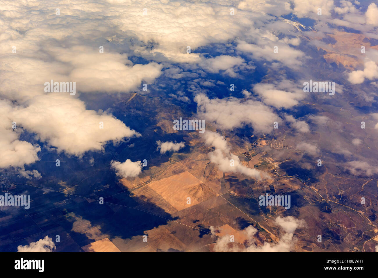 Beautiful aerial view of Salt Lake City rural scene, Utah, United ...