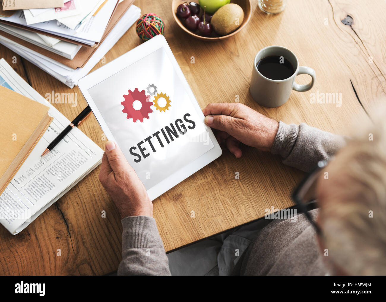 Gear settings setup icon hi-res stock photography and images - Alamy
