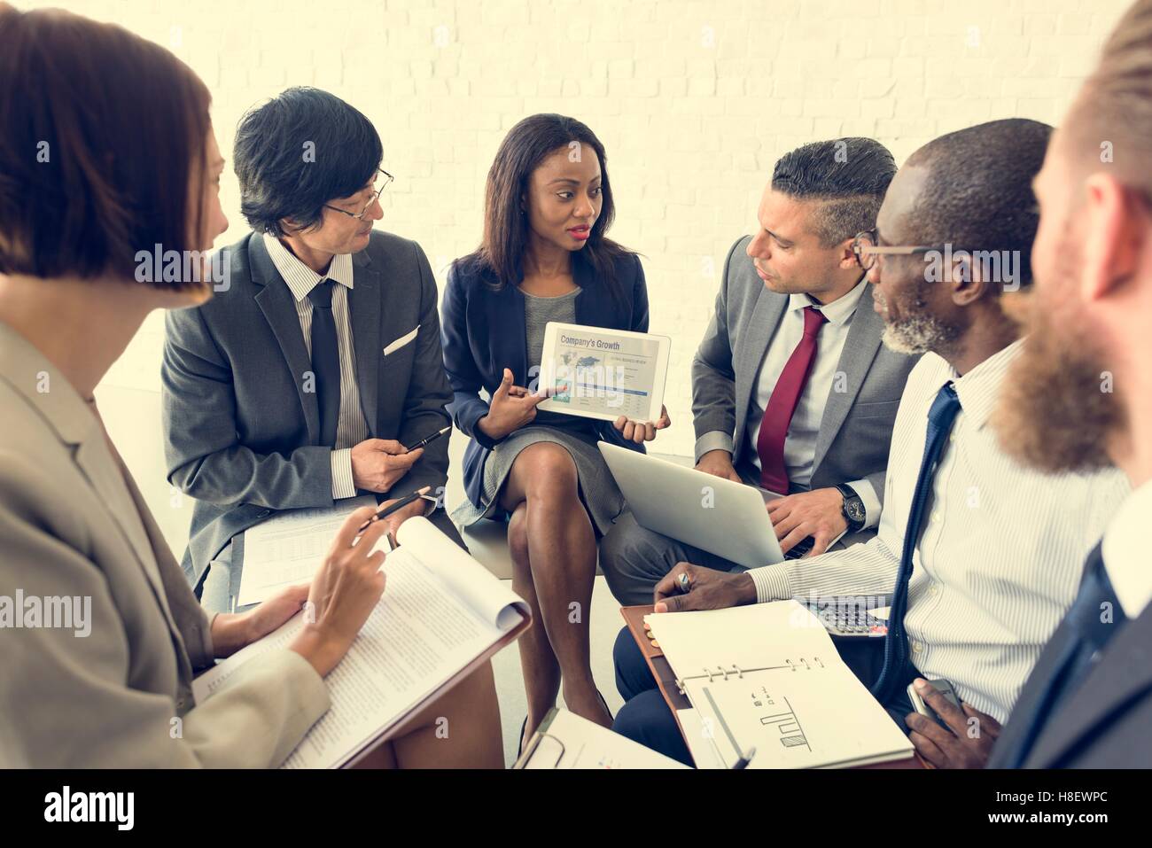 Business People Discussion Marketing Plan Meeting Concept Stock Photo ...