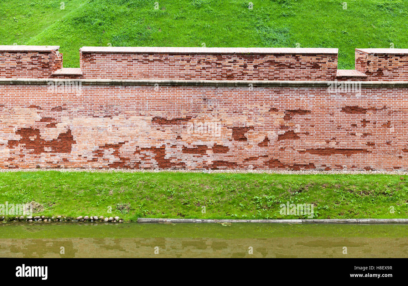 wall of an ancient fortress Stock Photo - Alamy