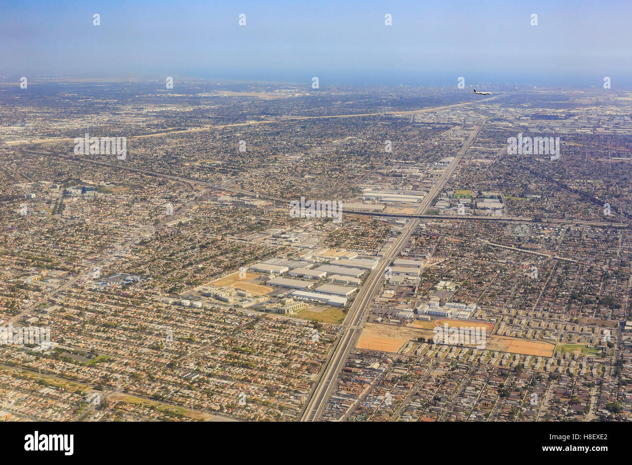 Aerial View Of Los Angeles Stock Photos & Aerial View Of Los Angeles ...