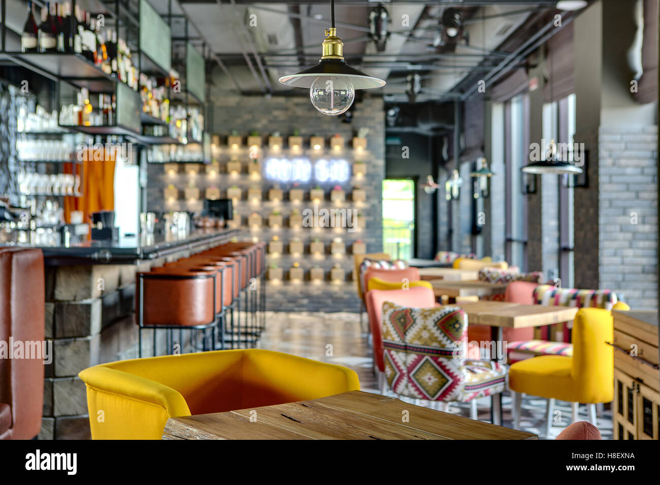 Bar in mexican restaurant Stock Photo - Alamy