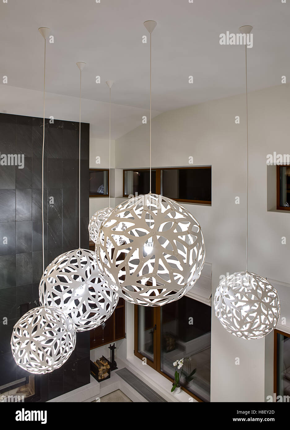 Decorative round lamps Stock Photo - Alamy