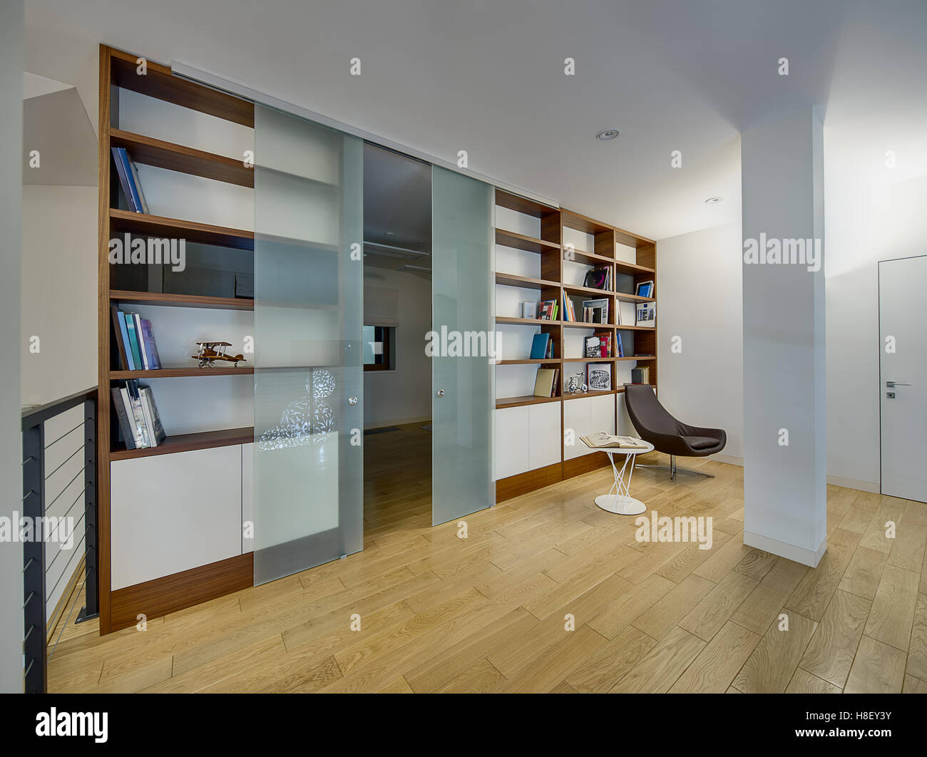 Interior modern house bookcase hi-res stock photography and images - Alamy