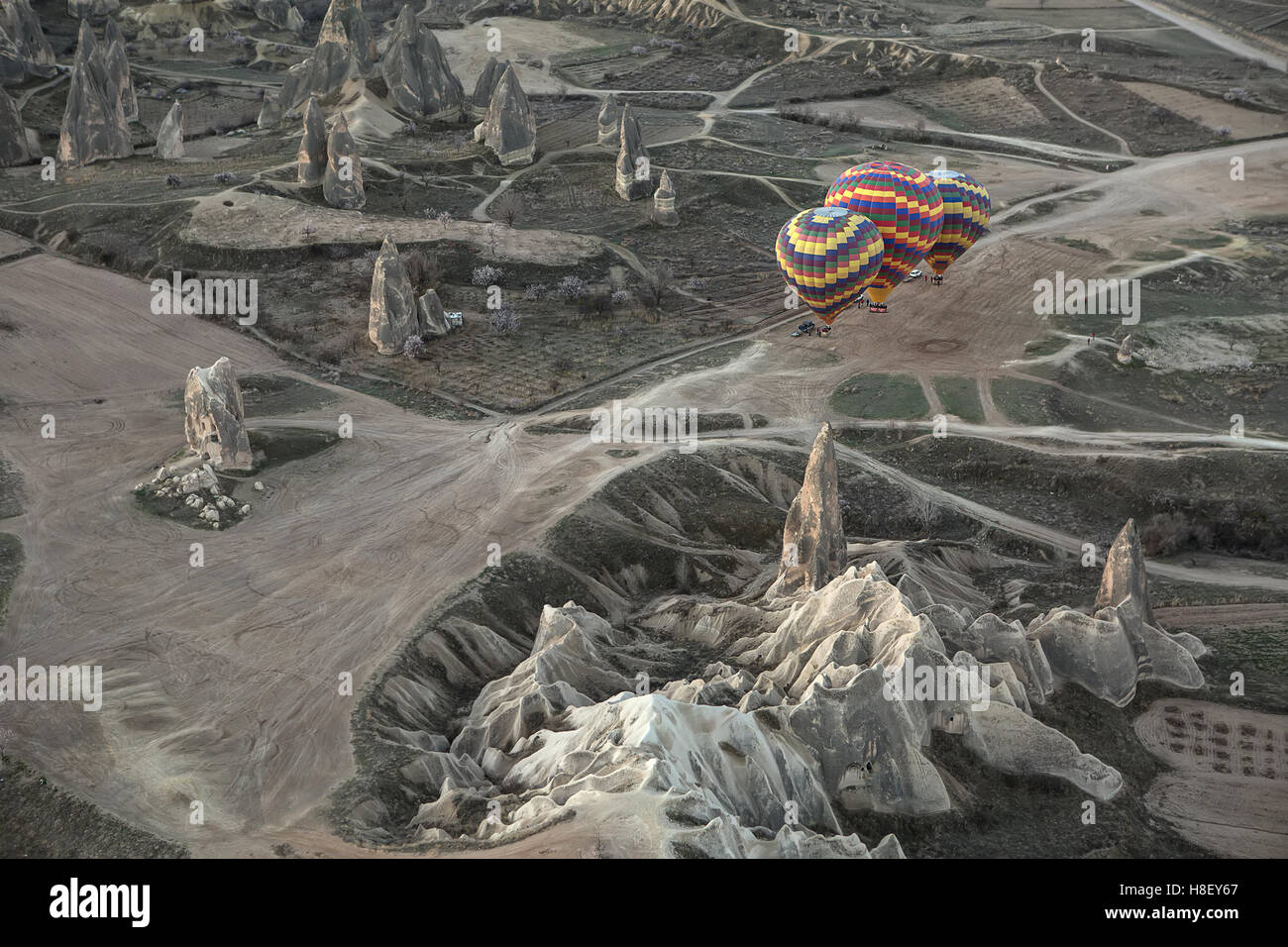 Air balloons on the ground Stock Photo - Alamy