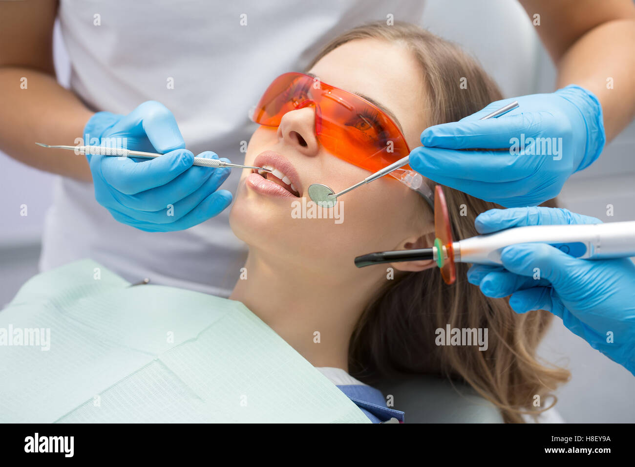 Tooth filling ultraviolet lamp Stock Photo - Alamy