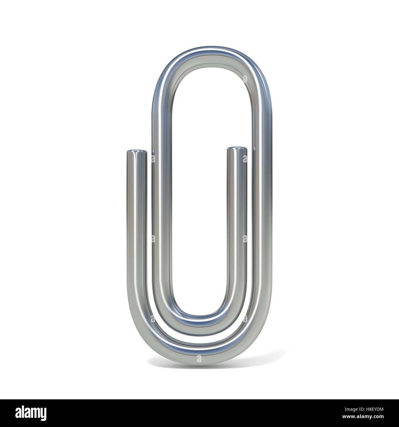 Paper clip. 3D render illustration isolated on white background Stock ...
