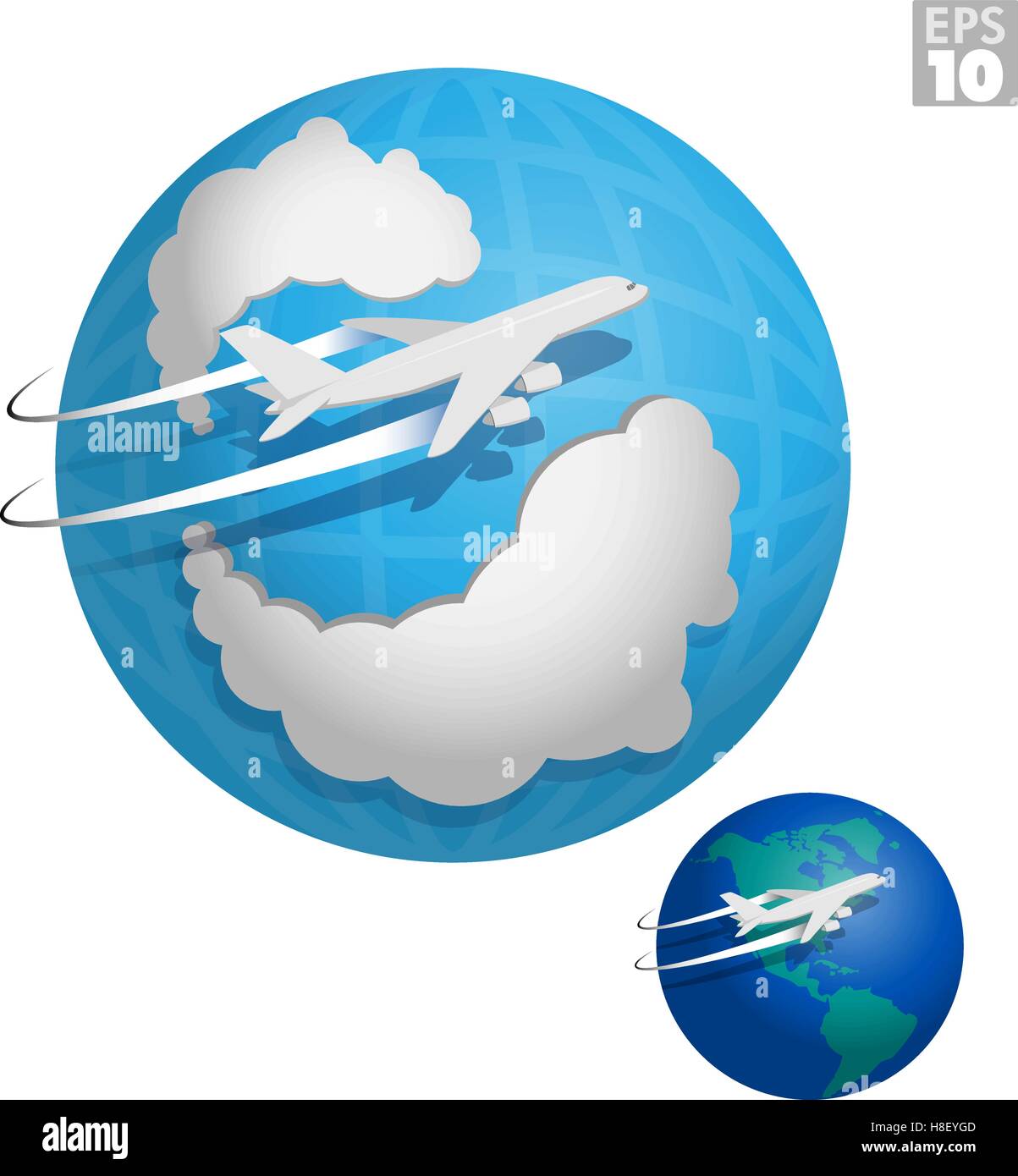 Airplane storm clouds Stock Vector Images - Alamy