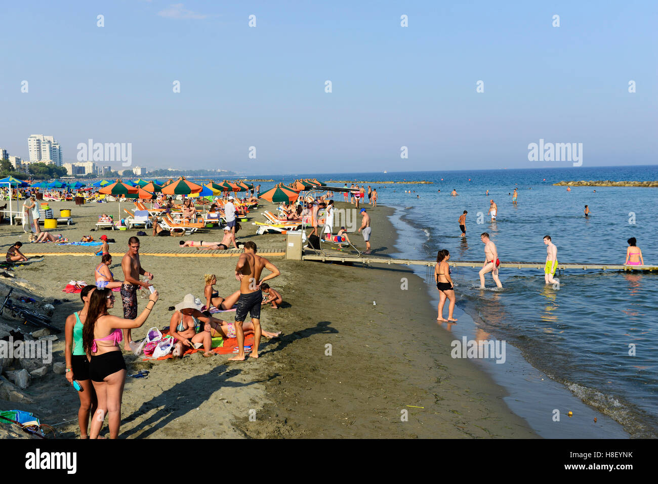 Beautiful Mediterranean beaches in Limassol, Cyprus Stock Photo - Alamy