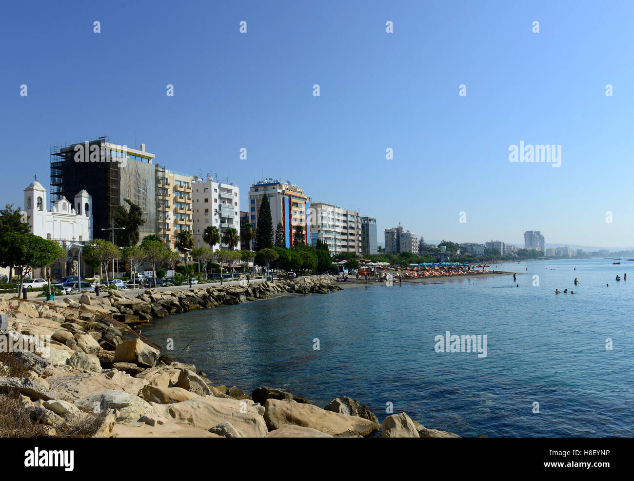 Beautiful Mediterranean seaside beaches and hotels in Limassol, Cyprus ...