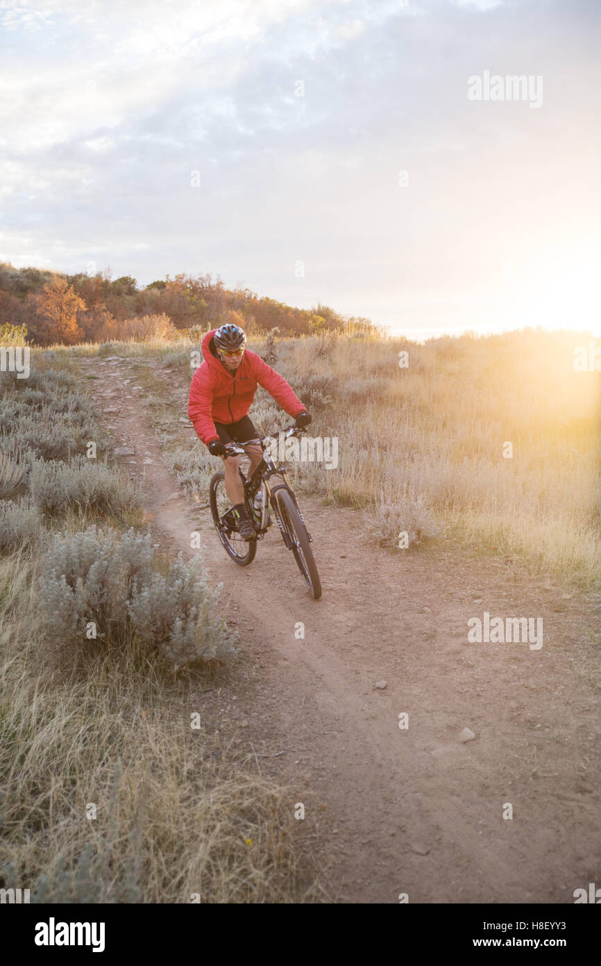 Fall colors biking trail hi-res stock photography and images - Alamy