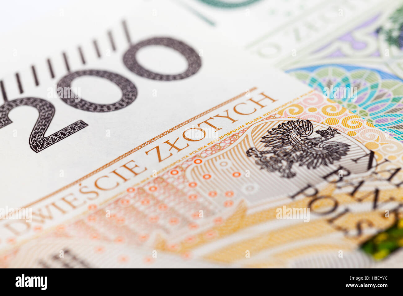 Polish Zloty closeup Stock Photo - Alamy