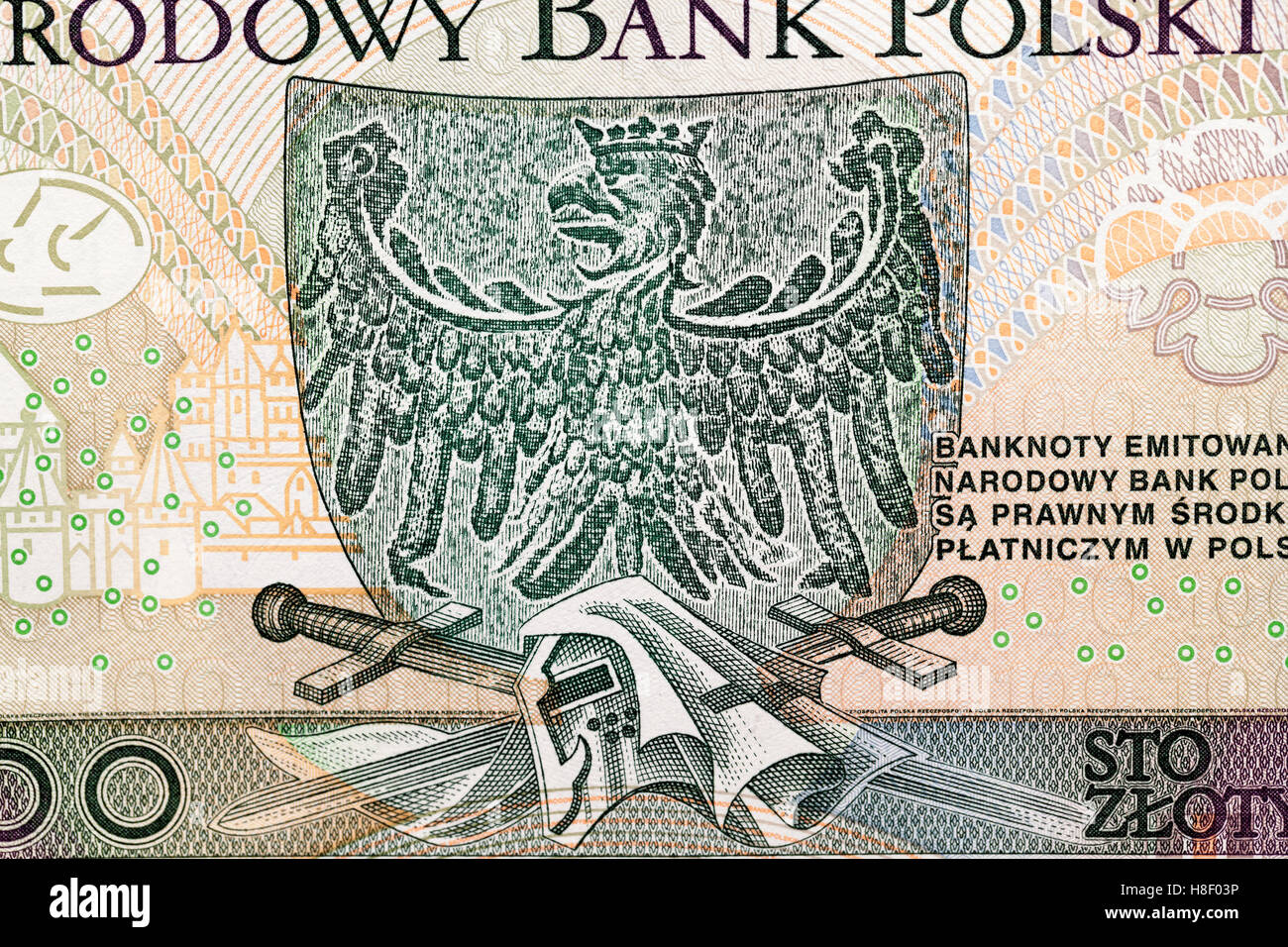 Polish Zloty closeup Stock Photo - Alamy