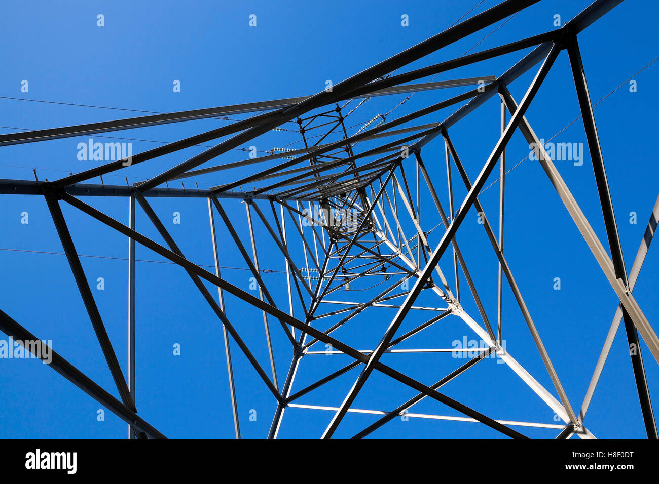 High-voltage power poles Stock Photo - Alamy