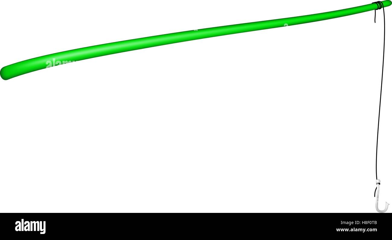 Vintage fishing rod in green design Stock Vector Image & Art - Alamy