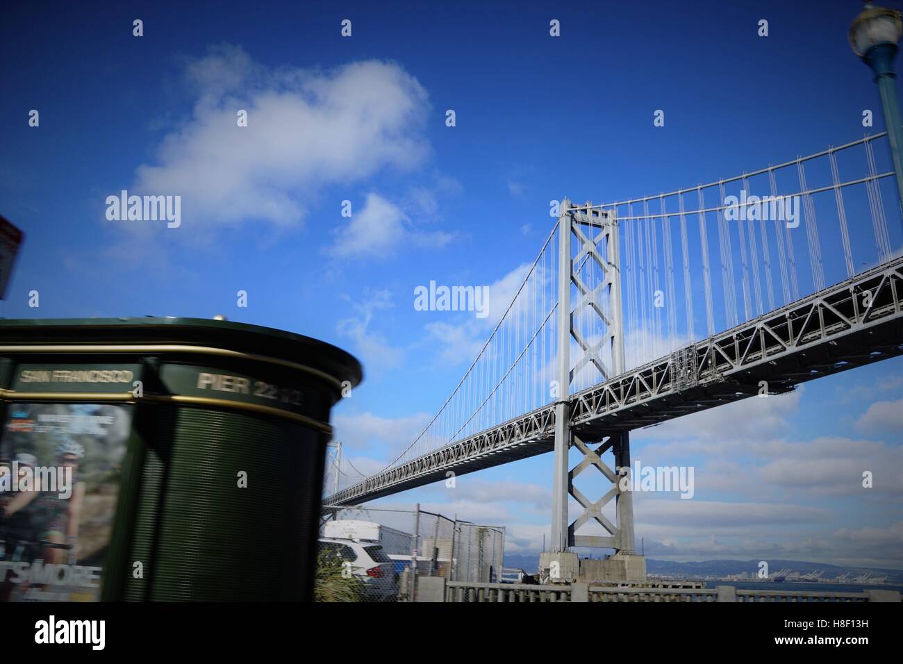 Driving Past Pier 22 and a Bridge in San Francisco Stock Photo - Alamy