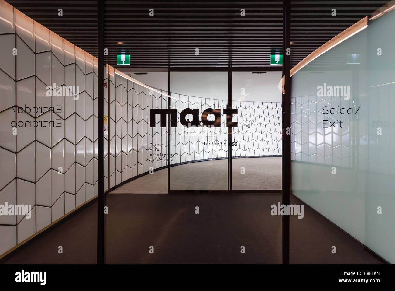 Entrance doors of the MAAT - Museum of Art, Architecture and Technology ...
