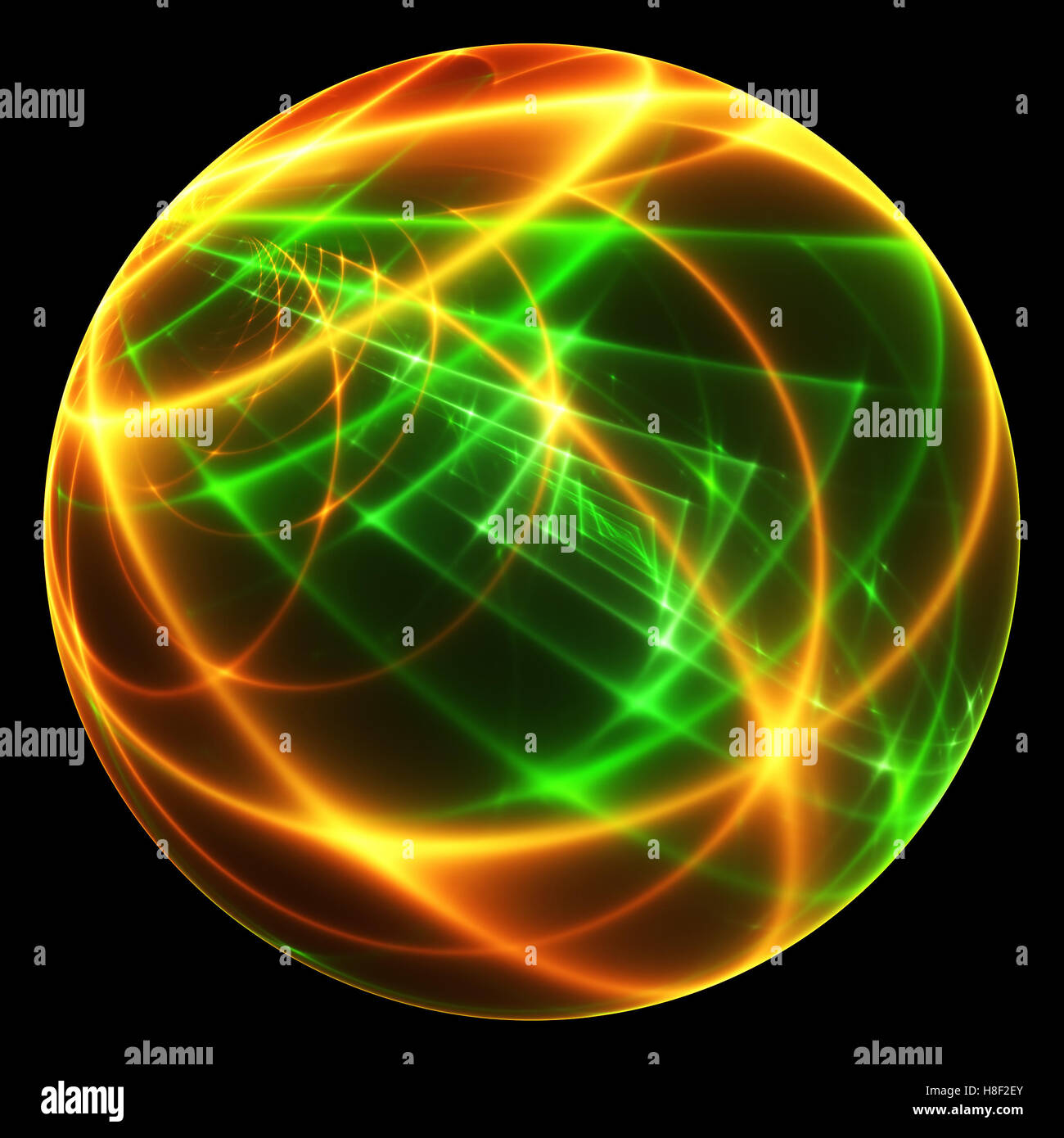 Magic sphere isolated on black Stock Photo - Alamy