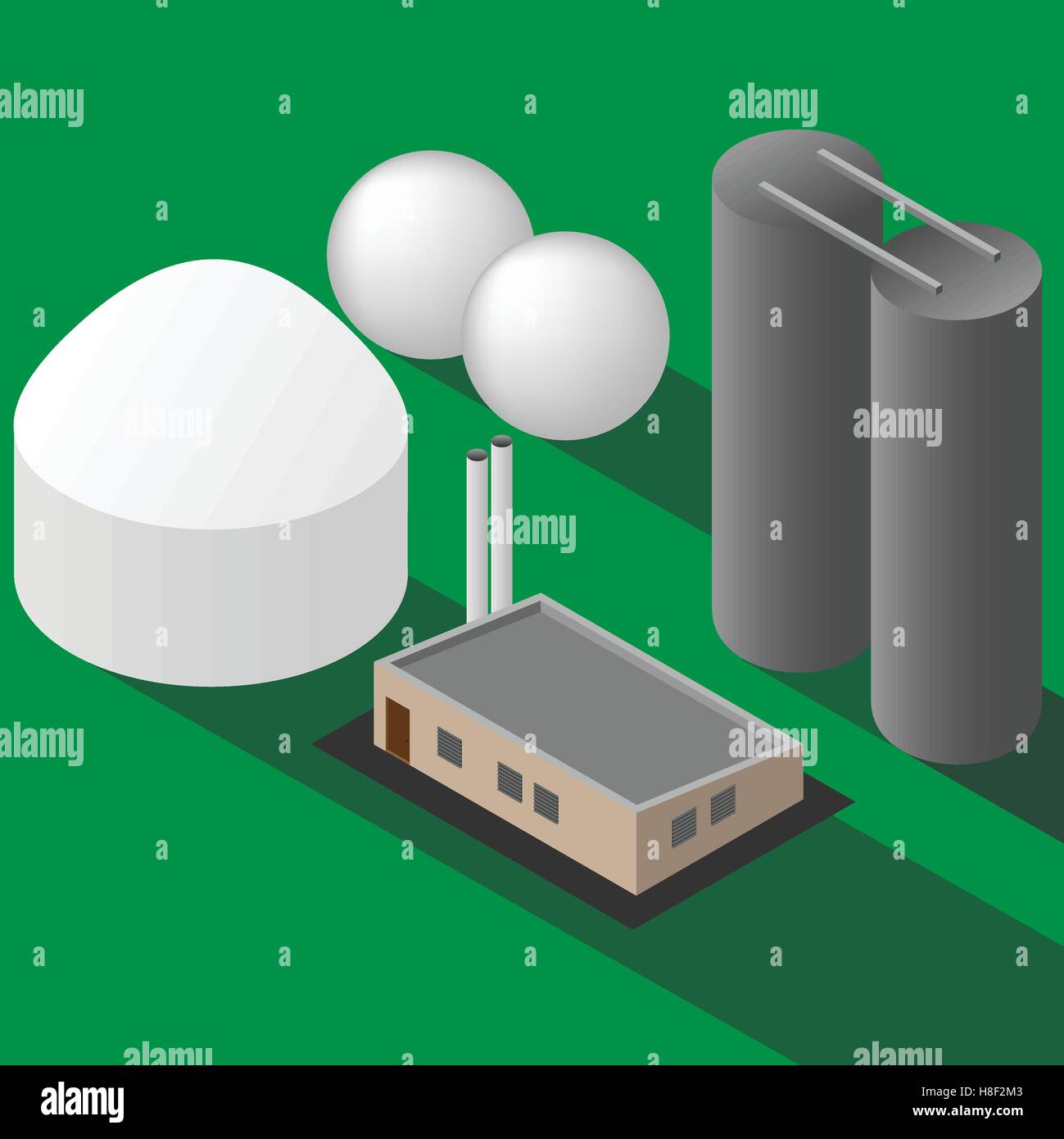 Biogas plant and silage Stock Vector Images - Alamy