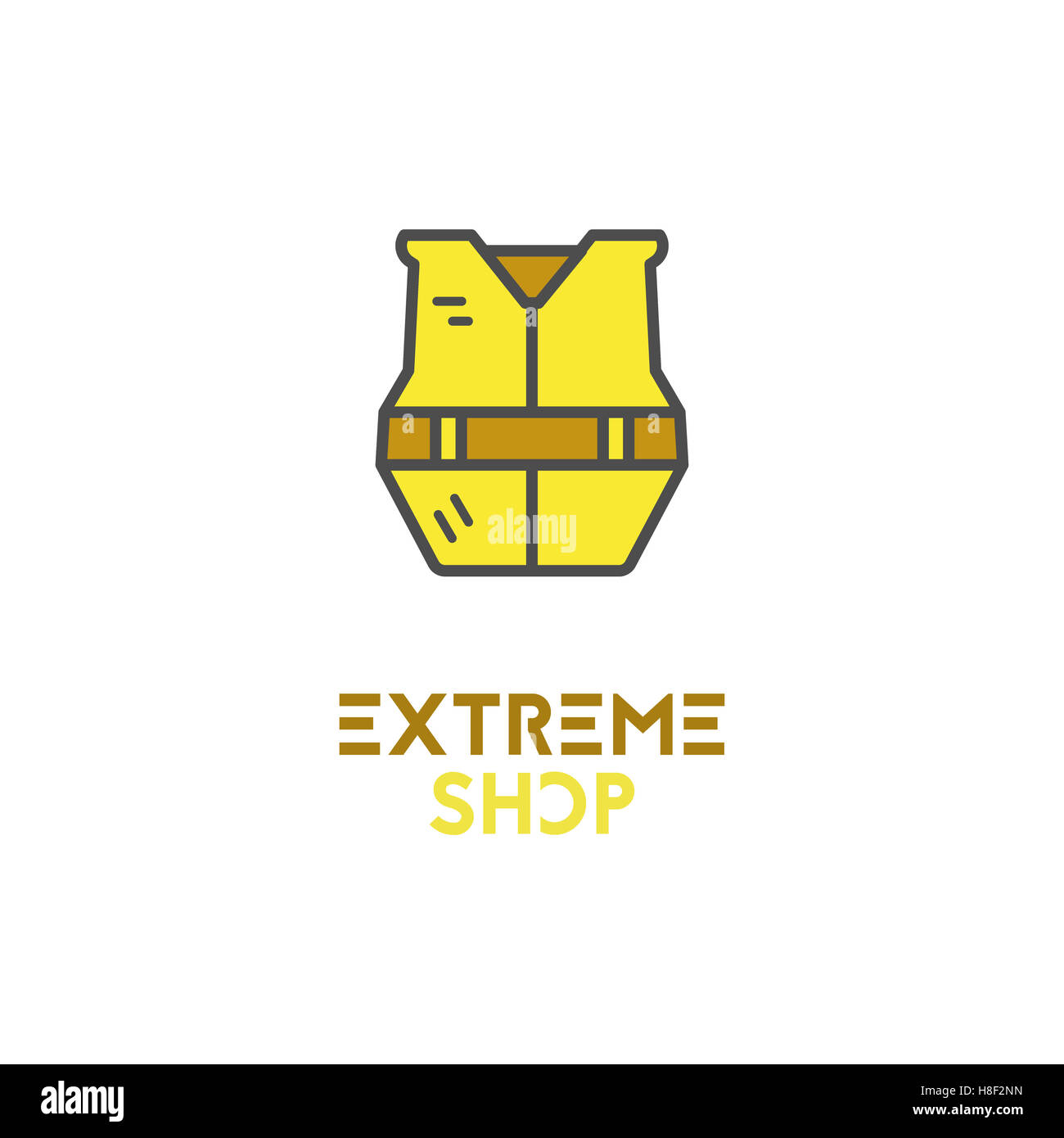 Minimalistic rafting icon, logo, label or line badge. Extreme shop ...