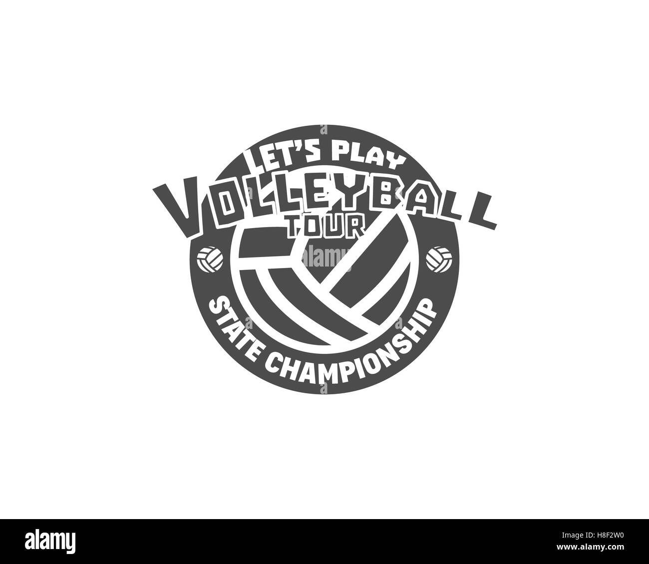 Volleyball label, badge, logo and icon. Sports insignia. Best for ...