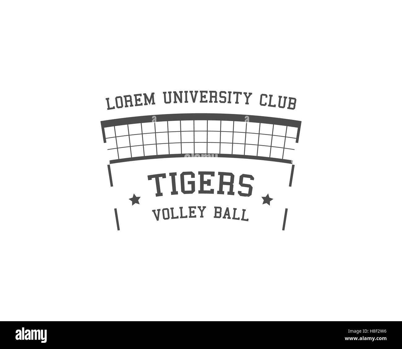 University Volleyball label, badge, logo and icon. Sports insignia ...