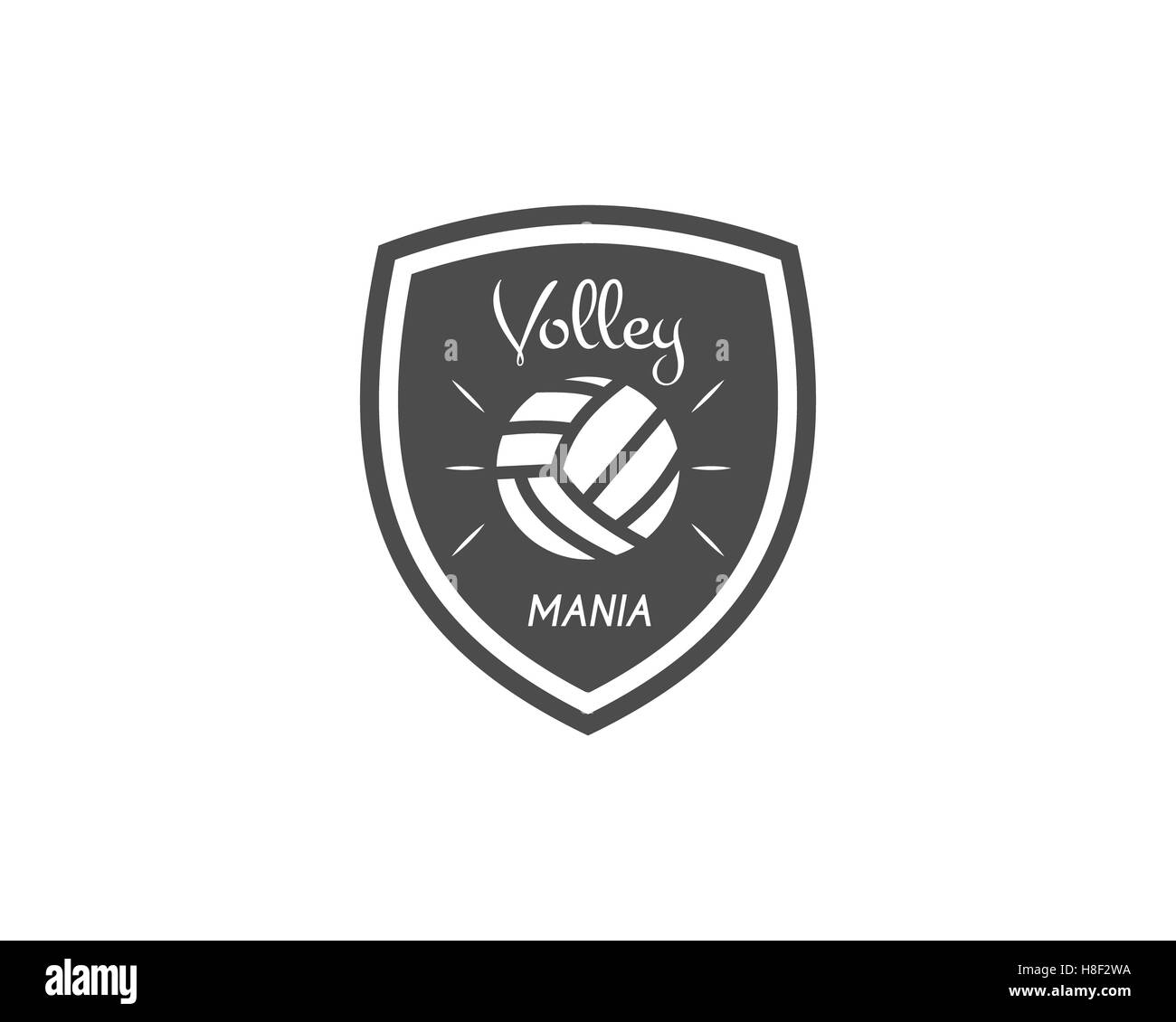 Volleyball label, badge, logo and icon. Sports insignia. Best for ...