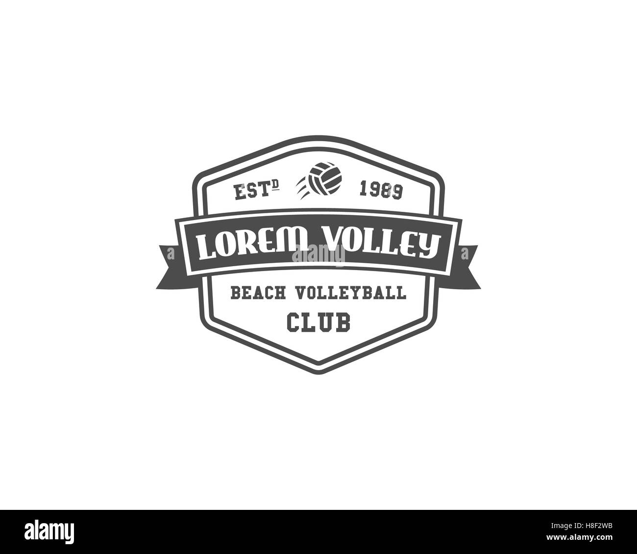 Volleyball label, badge, logo and icon. Sports insignia. Best for ...