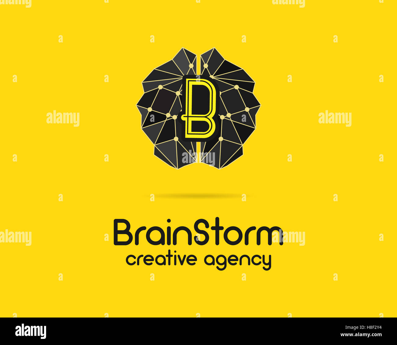 Brainstorm logotype, brain, creation idea logo template and elements ...
