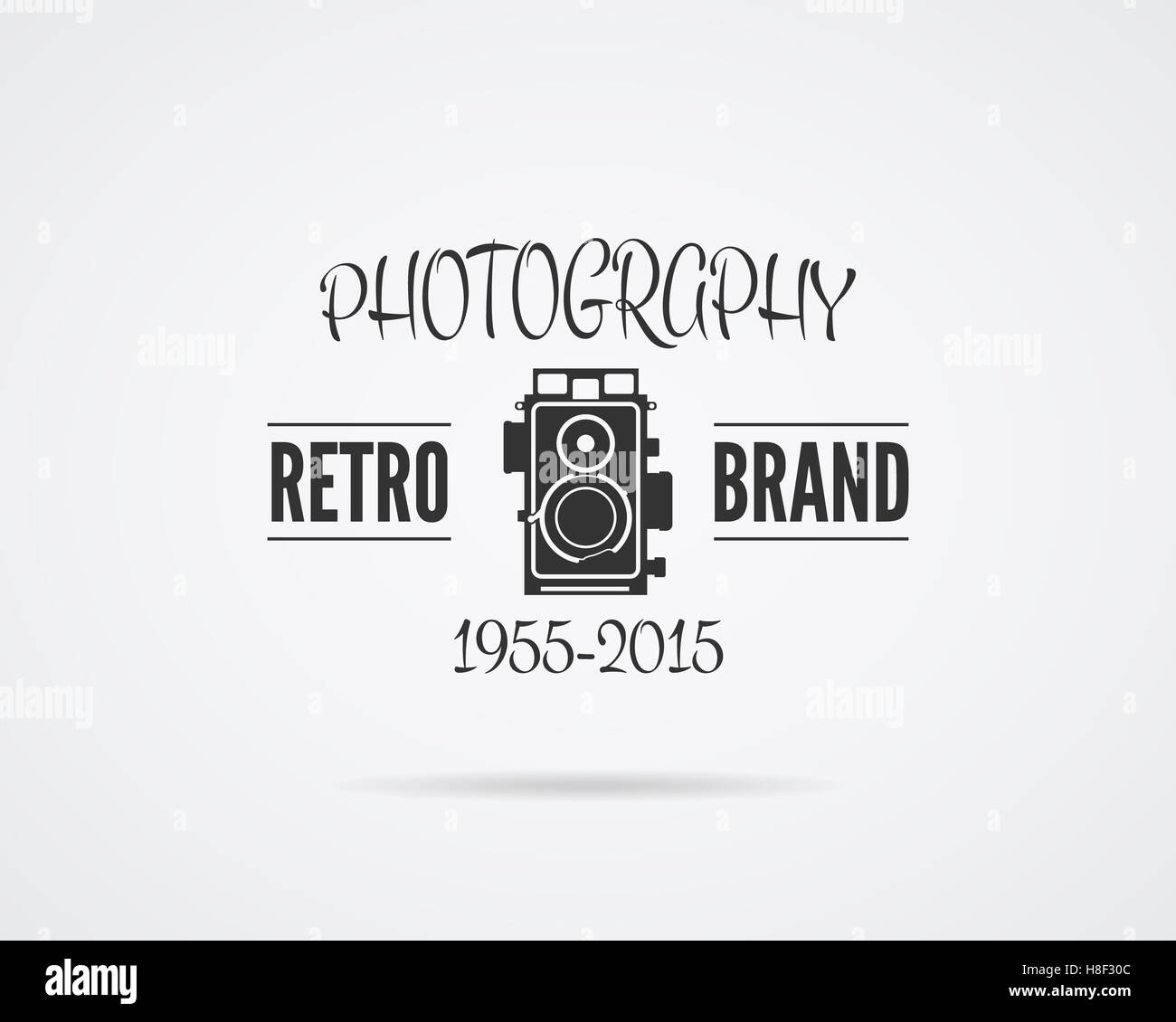 Vintage Photography Badge, Label. Monochrome design with stylish old ...