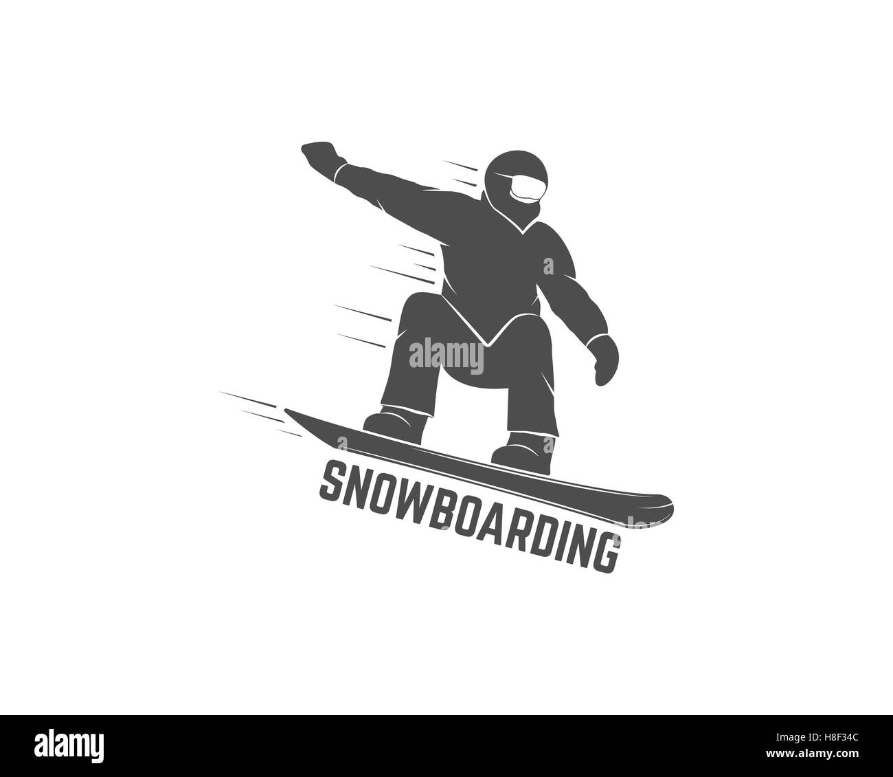 Snowboarding logo, label template. Winter sport badge. Extreme Emblem ...