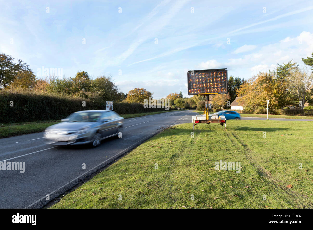 Portable LED Road Sign 2016 Stock Photo - Alamy