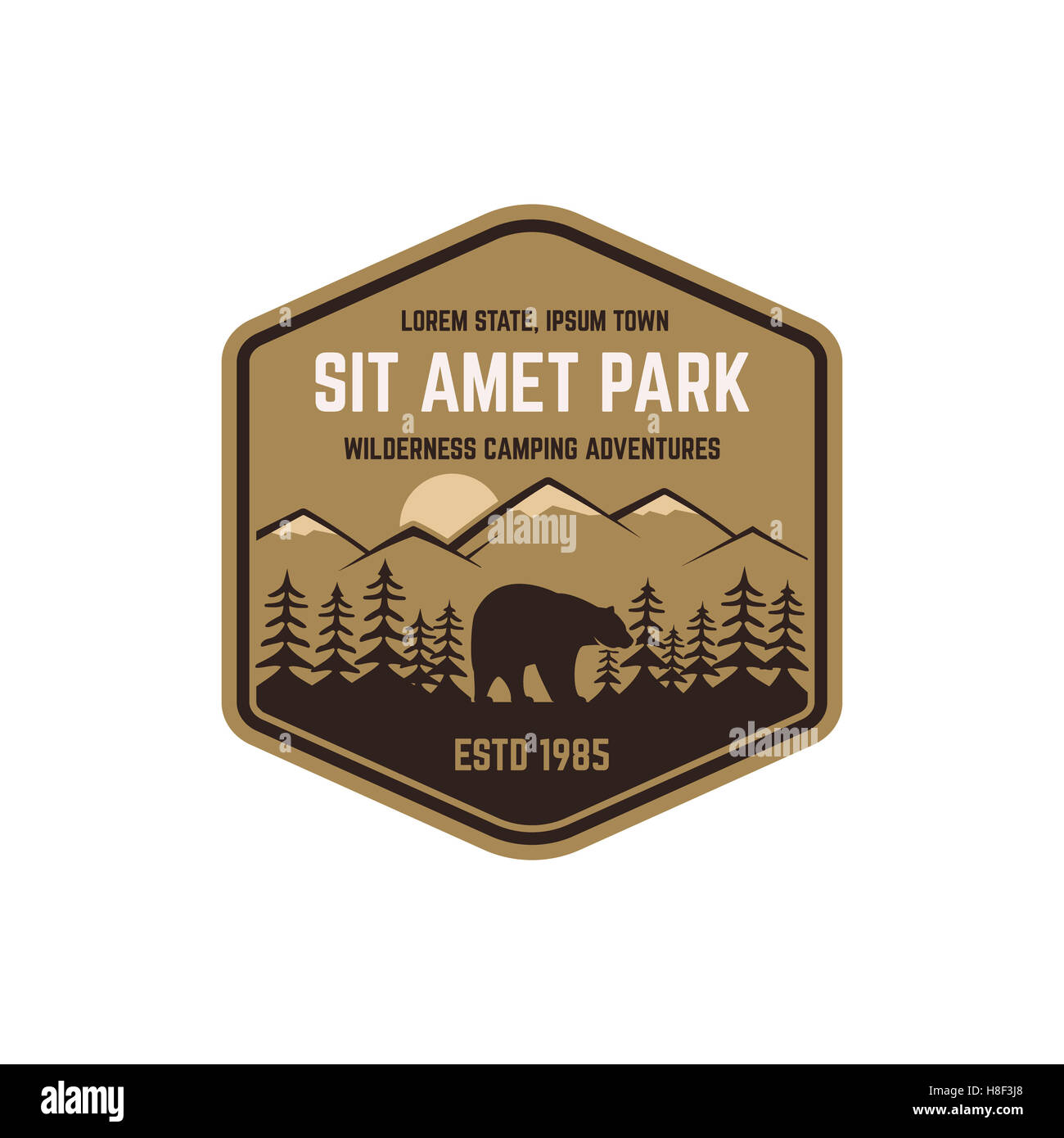 National park vintage badge. Mountain explorer label. Outdoor adventure ...