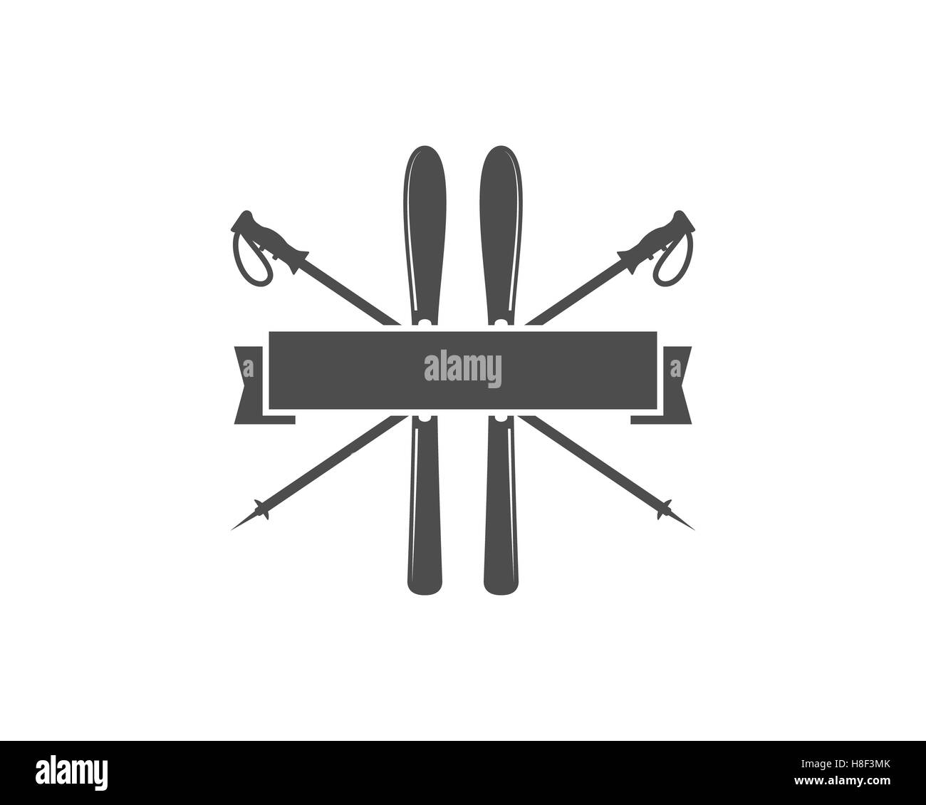 Winter sports Label template. Vintage Mountain explorer badge. Outdoor ...