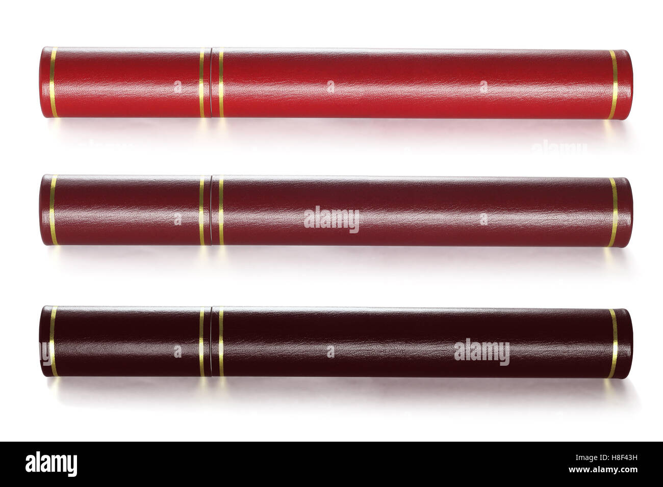 Collection of Scroll Containers On White Background Stock Photo - Alamy