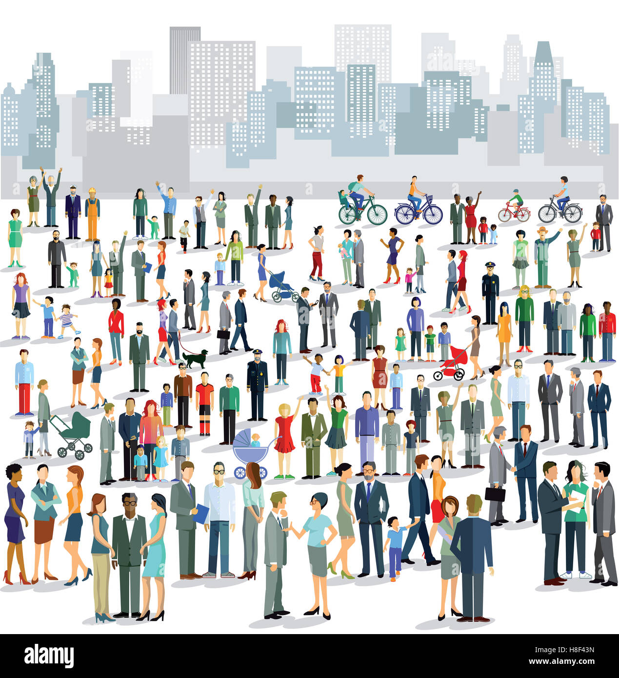 Citizens in the city, town, city, urban, residents Stock Photo - Alamy