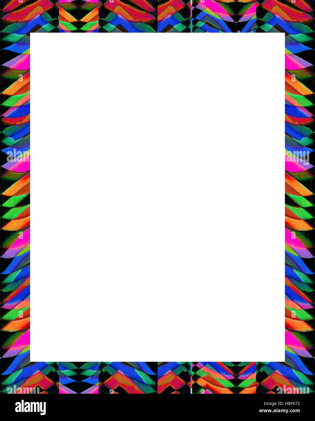 White frame background with decorated design borders Stock Photo - Alamy