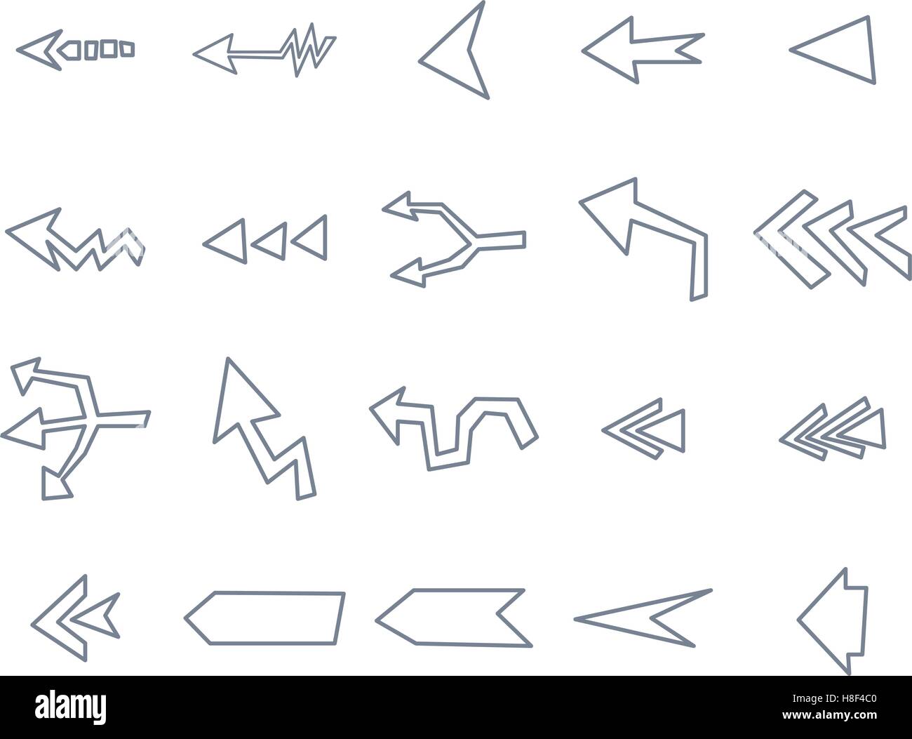 Various arrow sign icons Stock Vector Image & Art - Alamy